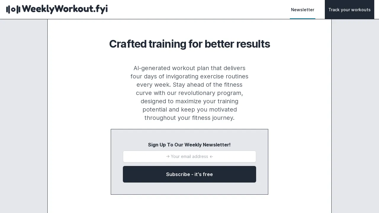 Weekly Workout - BestofAI